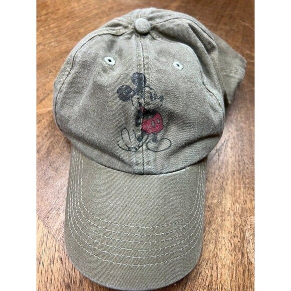 Disney | Accessories | Disney Mickey Mouse Baseball Hat Distressed Tan ...